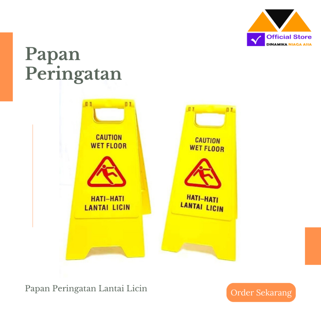 Jual Papan Peringatan Lantai Basah Licin Wet Floor Warning Sign ...