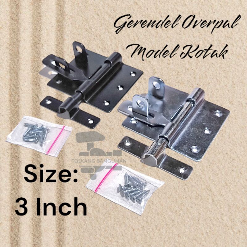 Jual Selot Grendel Gerendel Overpal Tebal Silver / Hitam 3 Inch ...