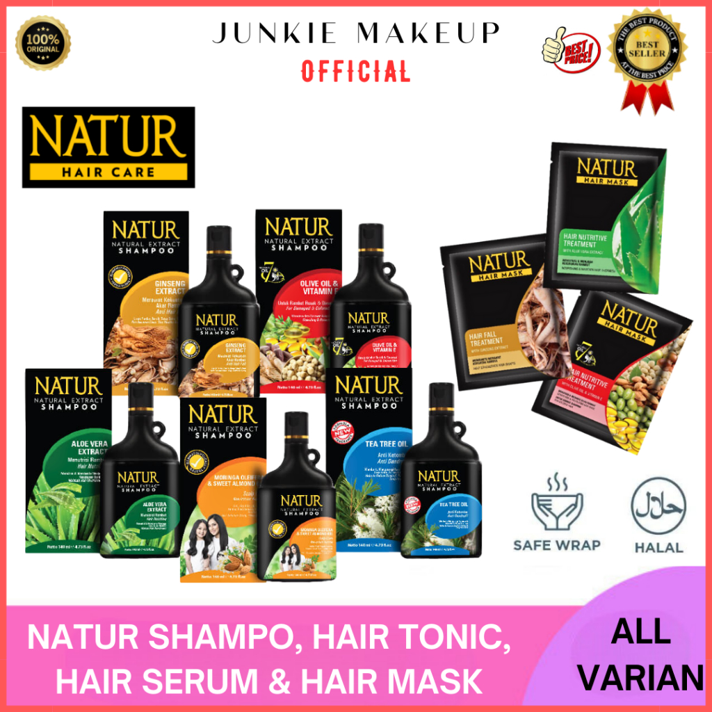 Jual JUNKIE MAKEUP - Shampoo Natur Hair Care | Shampo Rambut Rontok ...