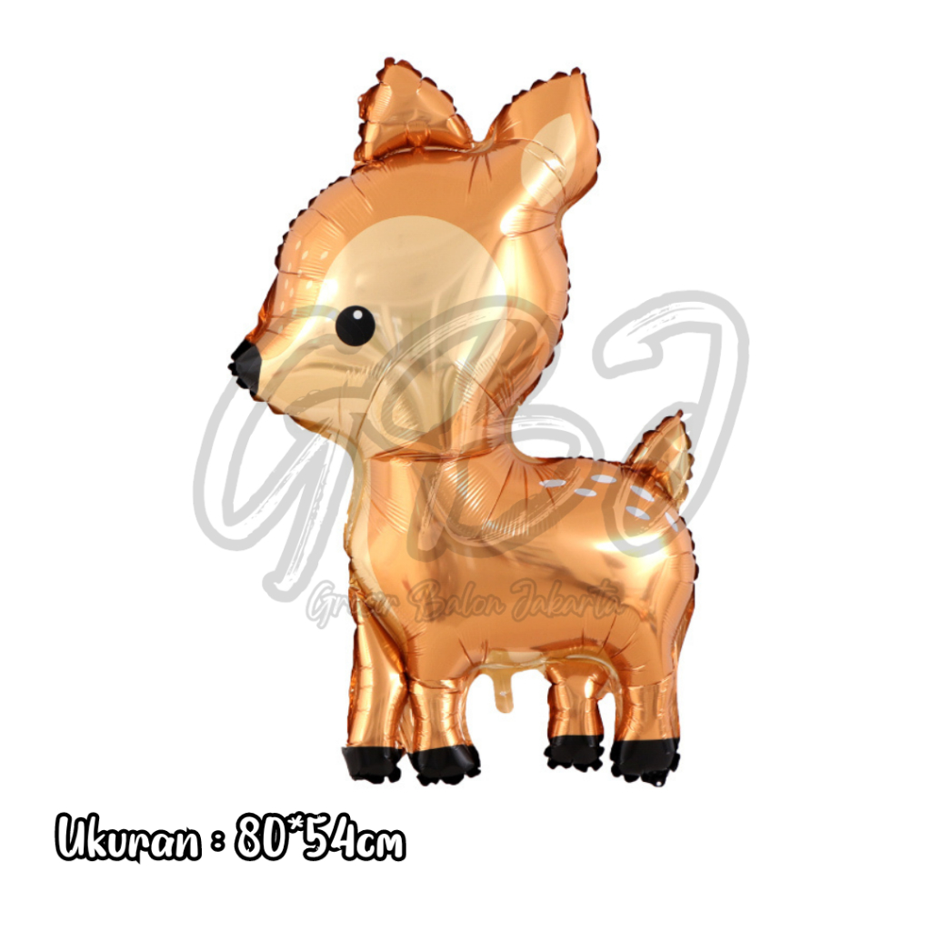 Jual Balon Foil JUMBO Woodland Animal / Karakter Binatang (Rakun, Rubah ...