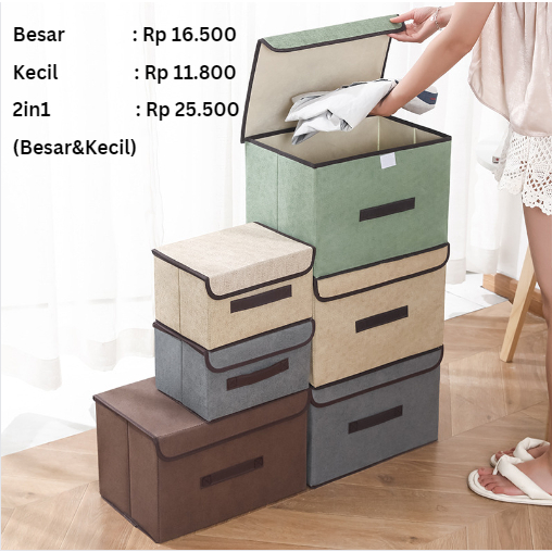Jual Yohome Kotak Penyimpanan Serbaguna dengan tutup Storage Box 2 in 1 ...