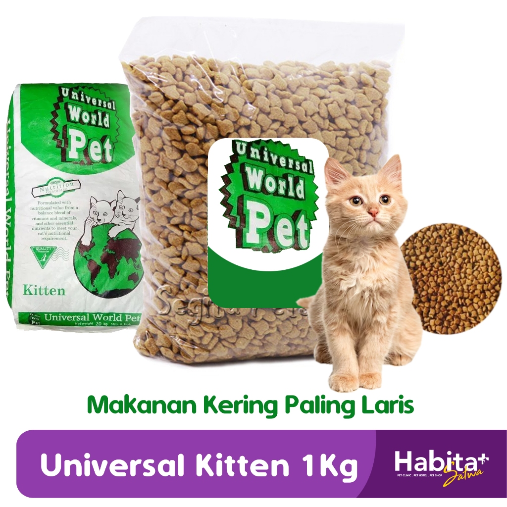 Jual Universal Kitten 1 kg Repack Makanan Kucing Kering Dry Cat Food ...