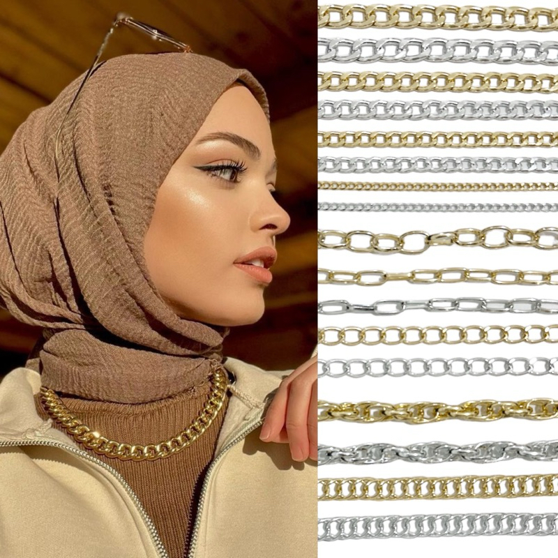 Jual Kalung Rantai Hijab Friendly Retro Hip Hop Chain Necklace Kalung ...