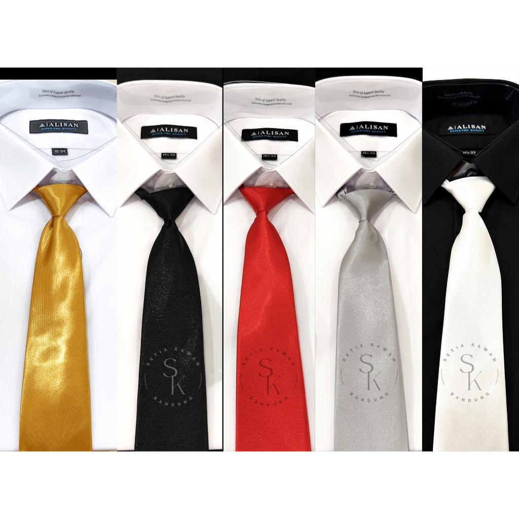 Jual Dasi Polos Instan Mengkilat / Satin ( Besar ) | Shopee Indonesia