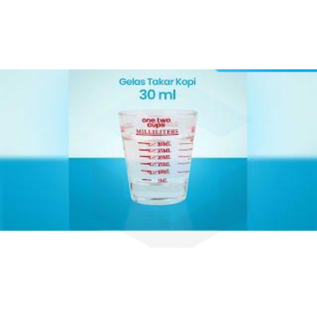 Jual PERALATAN TAKARAN MILI GELAS UKUR KOPI KACA ESPRESSO TRANSPARANT ...