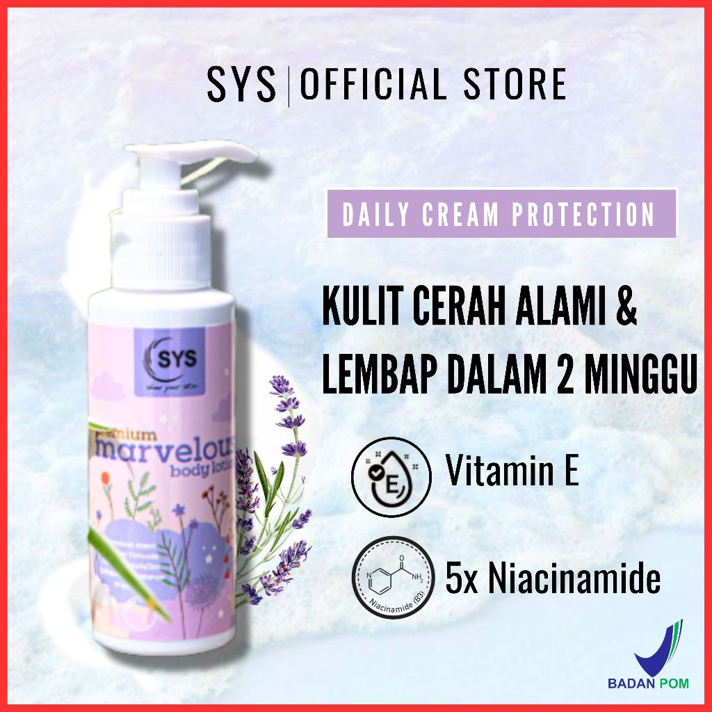 Jual SYS Premium Marvelous Body Lotion Brightening With Niacinamide Dan ...