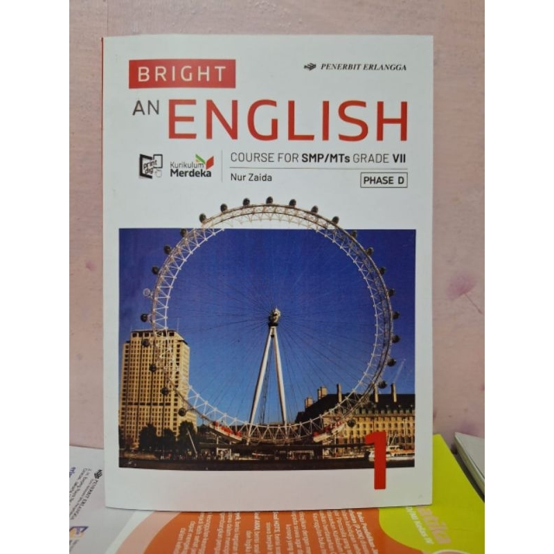 Jual buku bahasa Inggris bright an English kelas 7/VII/1 smp/mts erlangga kurmer kurikulum ...