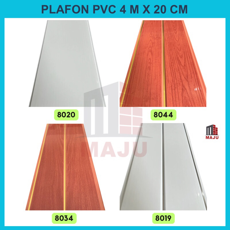 Jual Plafon PVC Putih Polos Nat Kayu Motif Panjang 4 meter | Shopee ...
