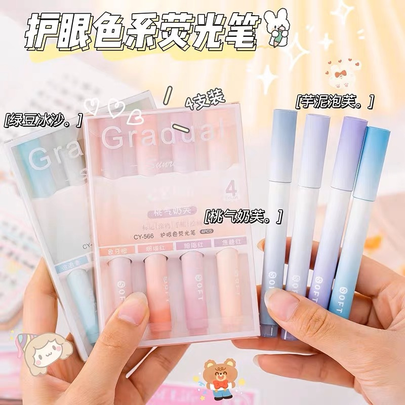 Jual Highlighter Pen Gradual Pastel Colour Spidol Highlighter | Shopee ...