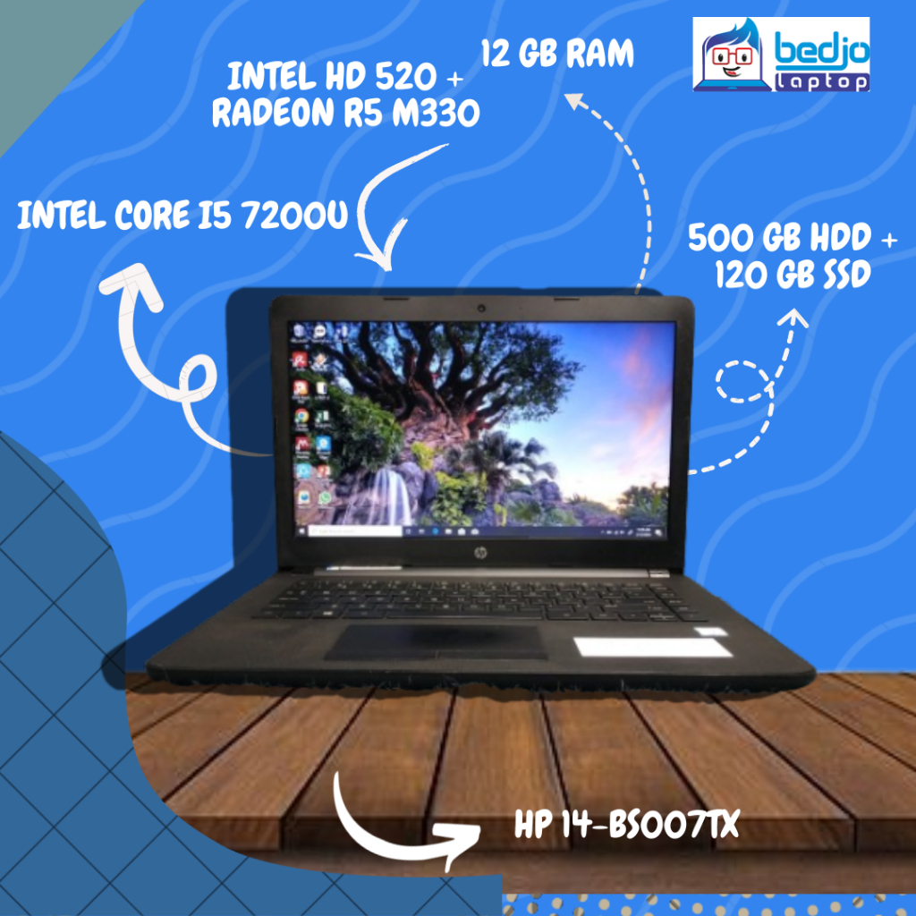 Jual HP 14-BS007TX, CORE I5-7200U, Laptop HP, Laptop HP 14, Laptop HP ...