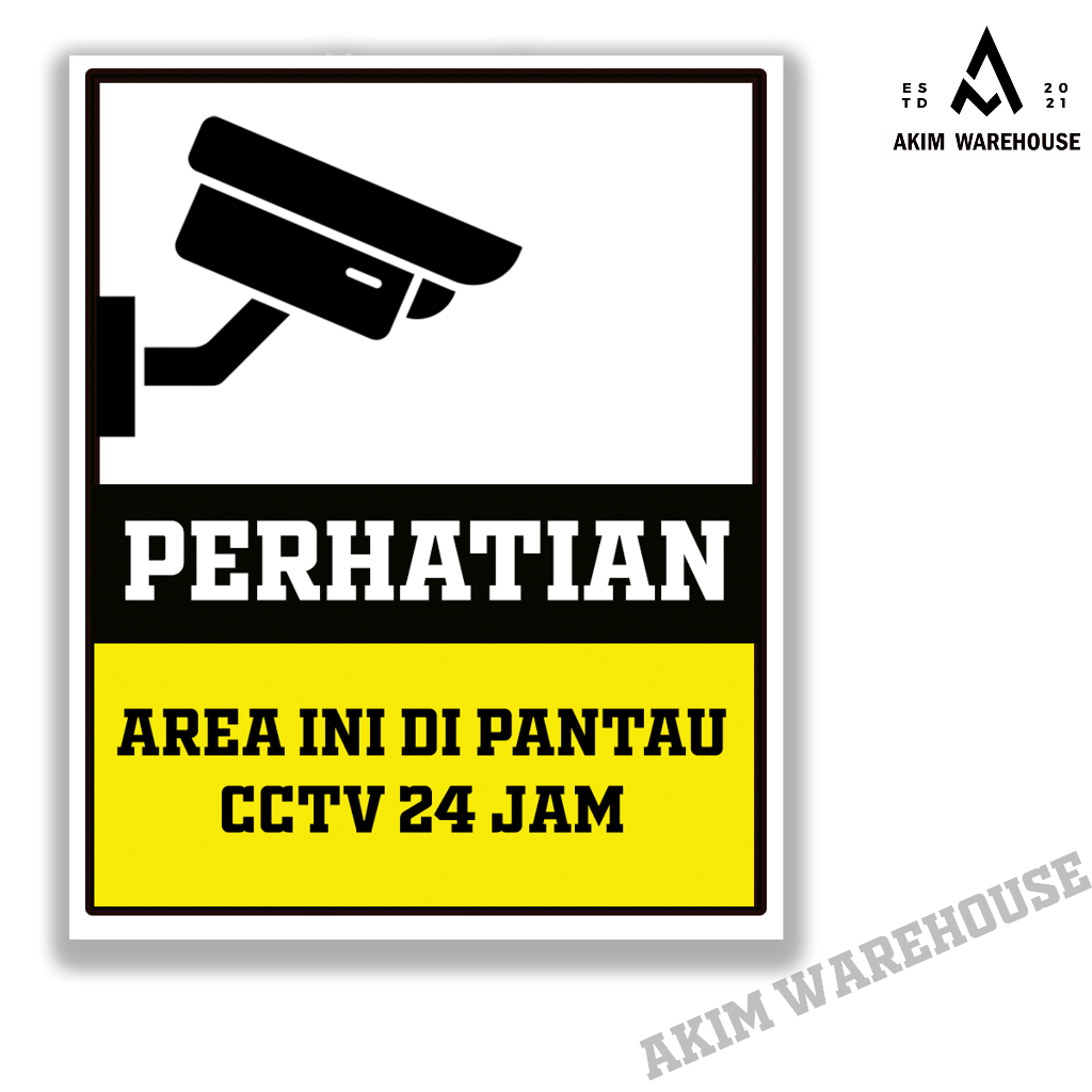 Jual Stiker Peringatan Area Ini Di Pantau CCTV 24 jam | Shopee Indonesia
