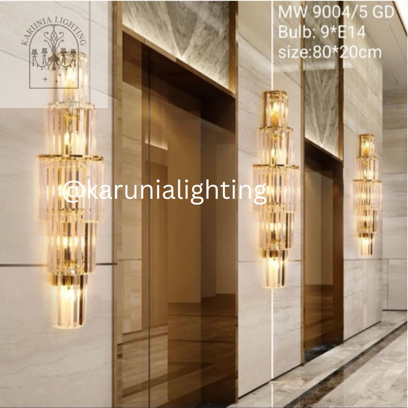 Jual Lampu Dinding Modern Crystal 5,7 Layers Wall Lamp | Shopee Indonesia