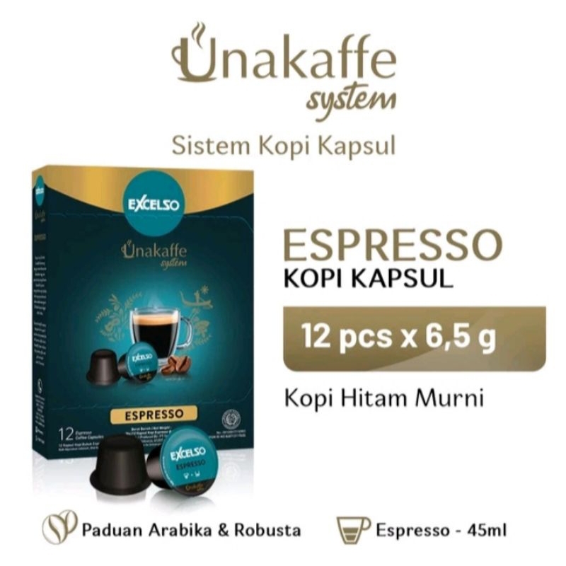 Jual Excelso Unakaffe Espresso - Kopi Capsule (12X6,5gr) | Shopee Indonesia