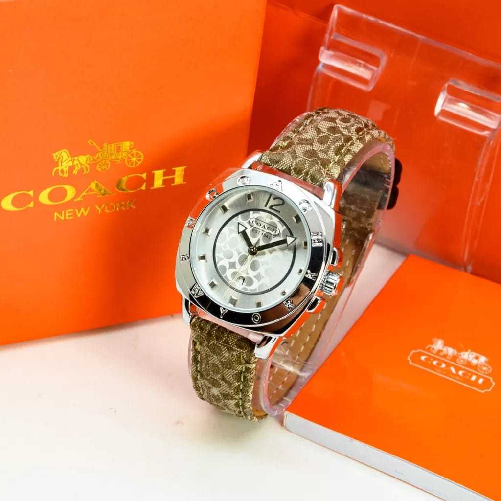 Jual PROMO - Jam Tangan Wanita Coach Tali Kulit Coach Tanggal Aktif ...