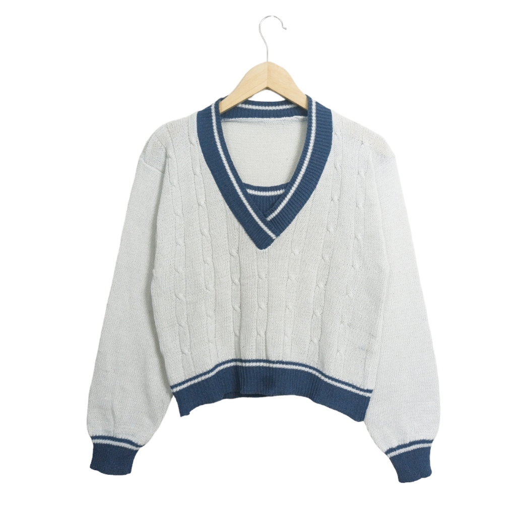 Jual Luna Sweater Rajut Crop Top Knit Rajut | Shopee Indonesia