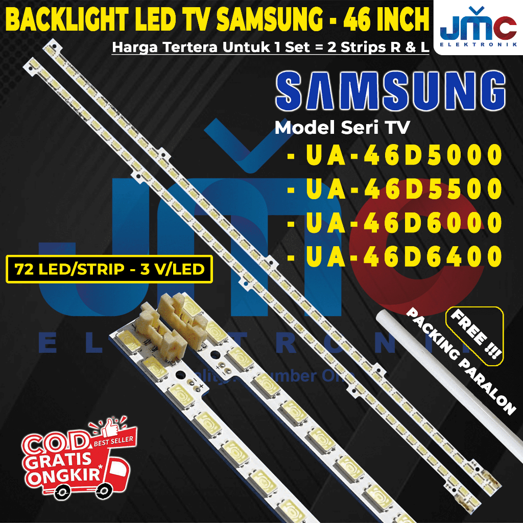 Jual Backlight TV SAMSUNG 46 Inch UA46D5000 UA46D5500 UA46D6000 UA46d6100 UA46D6500 UA46D6400 ...