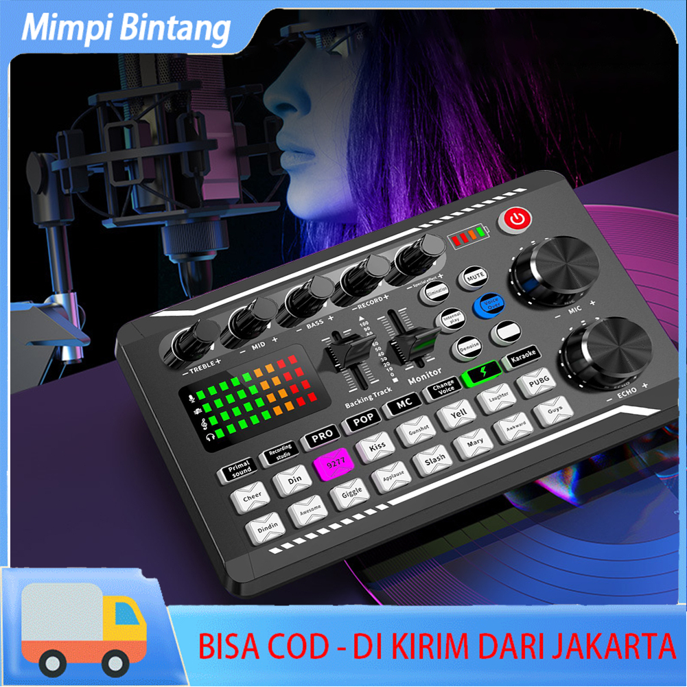Jual 【Ready Stock COD】Soundcard V8S Live Mixer Audio Broadcast Recording / Live Soundcard f998 ...