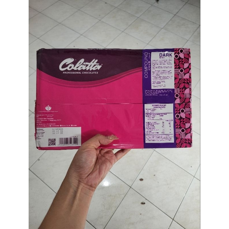 Jual colatta dark chocolate compound 1 kg / collata coklat 1kg | Shopee ...