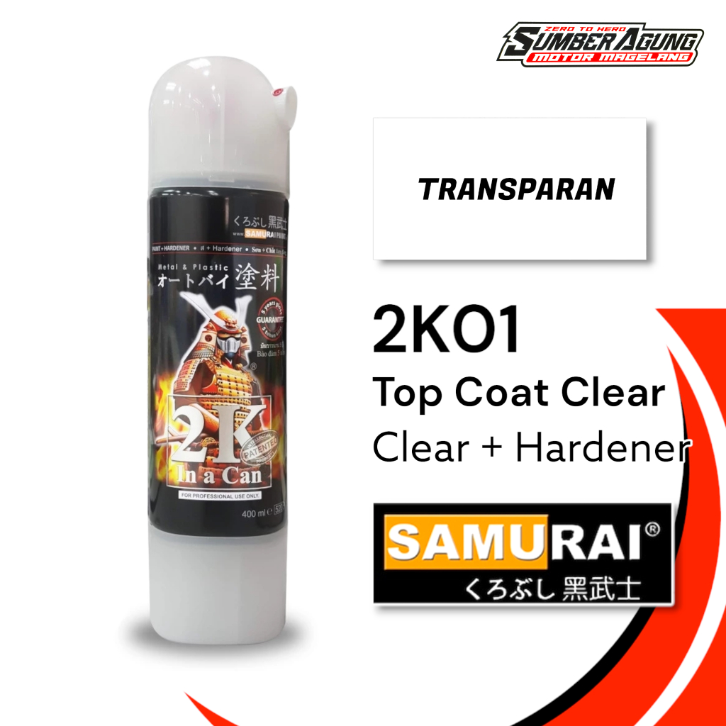 Jual SAMURAI PAINT CLEAR 2K01 ISI 400 ML WARNA BENING CLEAR GLOSSY 2 ...