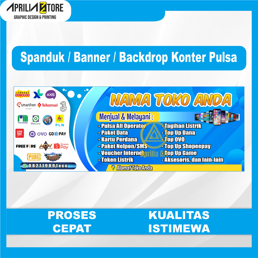 Jual Banner Konter Jual Pulsa Spanduk Toko Konter | Shopee Indonesia
