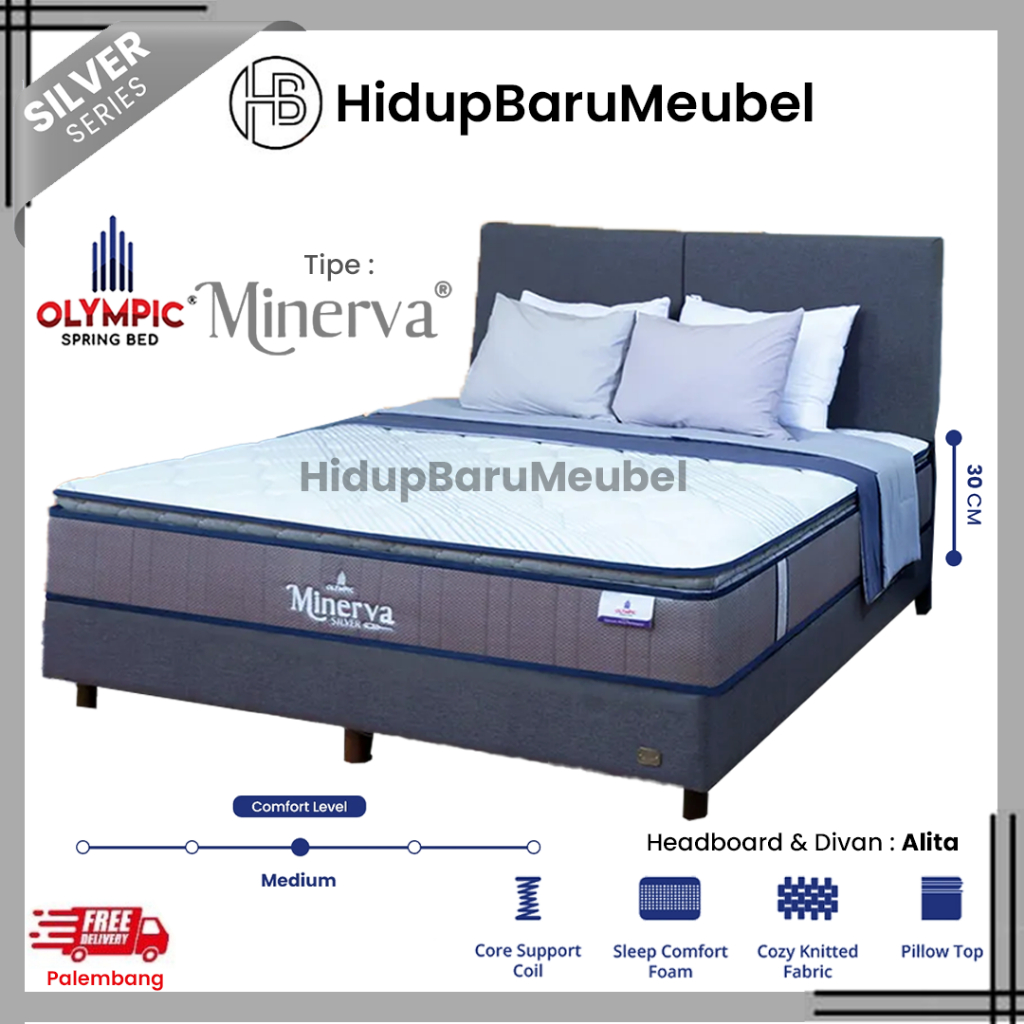 Jual Spring Bed Olympic Silver Series MINERVA / Springbed Kasur Matras ...