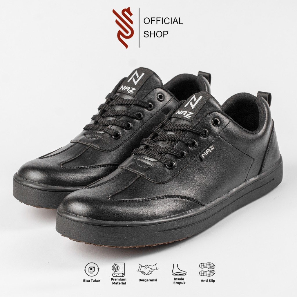 Jual DARIEL - Sepatu Sneakers Pria Hitam Full Black Casual Shoes Distro Sneaker Cowok Original ...