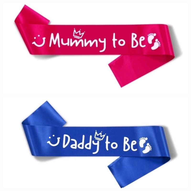 Jual Selempang Sash Satin Silky Tulisan Mommy to be // Daddy to be ...