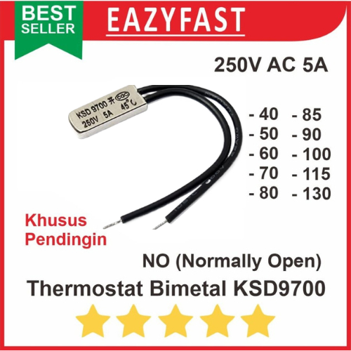 Jual Thermostat Bimetal NO KSD9700 250V AC 5A Thermal Thermo Fuse KSD 9700 | Shopee Indonesia