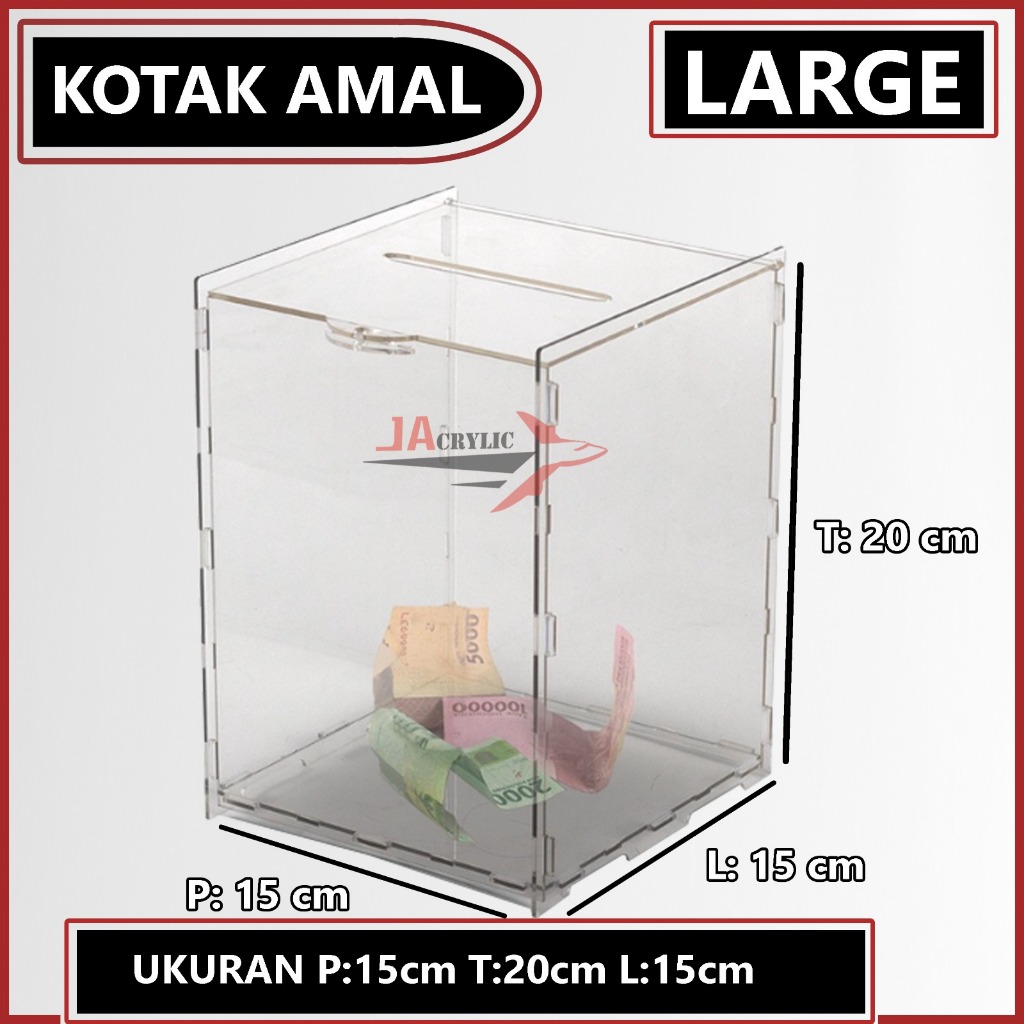 Jual Kotak Undian Tempat Kotak Amal Box Saran Tips Akrilik | Shopee ...