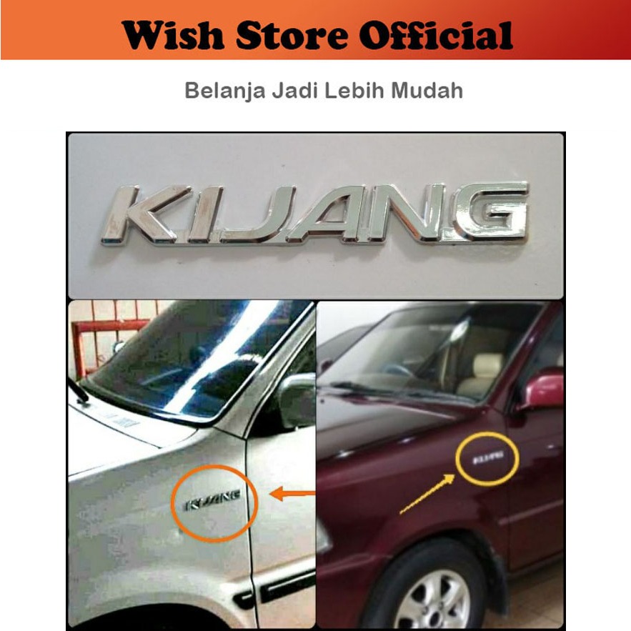 Jual Emblem / Car Logo / Sticker / Lambang Mobil Tulisan KIJANG Chrome untuk kijang kapsul / 7K ...