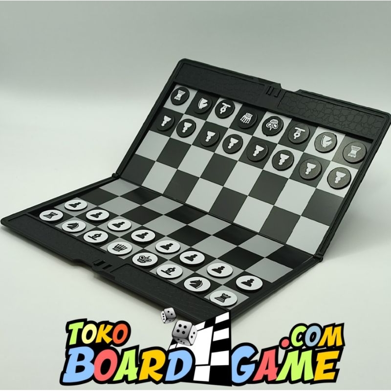 Jual Mini Magnetic Chess - Papan Catur Mini - Travel - Portable Wallet ...