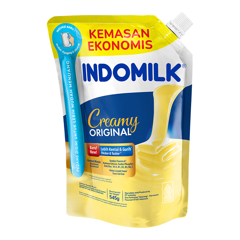 Jual INDOMILK KENTAL MANIS CREAMY ORIGINAL POUCH 545 GR | Shopee Indonesia