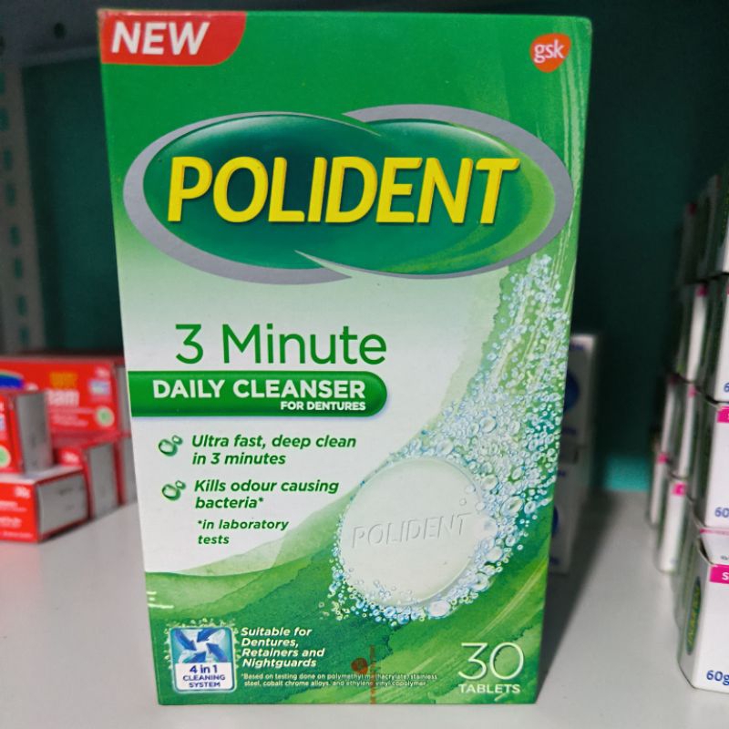 Jual Polident 3 Minute Daily Cleanser For Dentures 30 tablet | Shopee ...