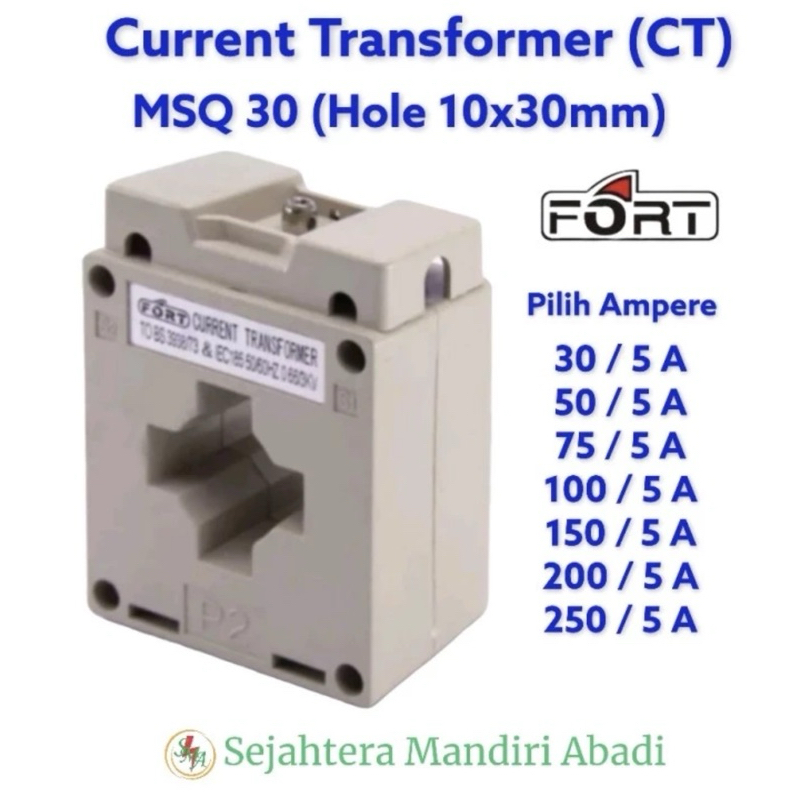 Jual CT Current Transformer MSQ30 FORT 30A 50A 75A 100A 150A 200A 250A /5A | Shopee Indonesia