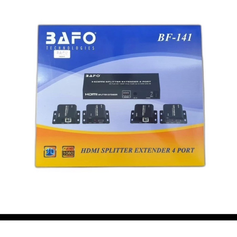 Jual BAFO BF-141 BF141 HDMI SPILITER EXTENDER 4 PORT UTP LAN CAT6 UP TO 60M | Shopee Indonesia