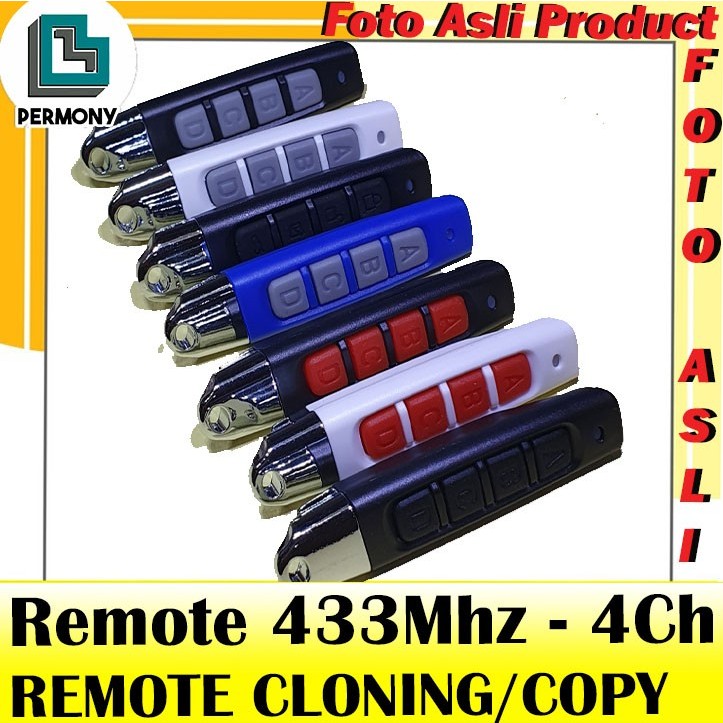 Jual Remote 433 Mhz Control Garasi 433Mhz transmitter pemancar clone ...