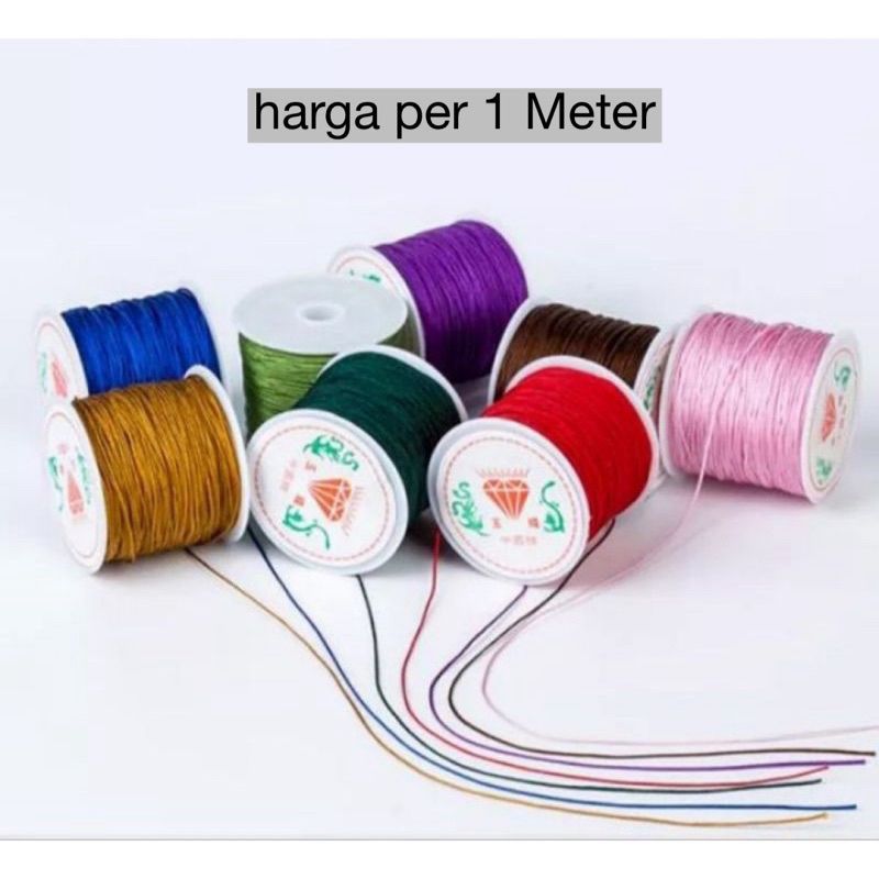 Jual TALI GIOK PER 5 METER HITAM PUTIH BW UNGU | Shopee Indonesia