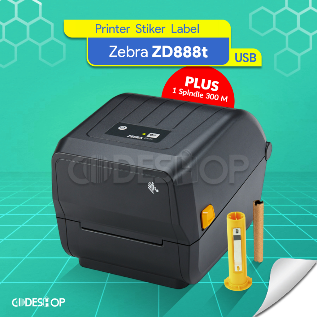Jual Zebra ZD-888t 4-Inch Value Desktop Printer 203 Dpi EPL ZPL USB 1 Spindle | Shopee Indonesia