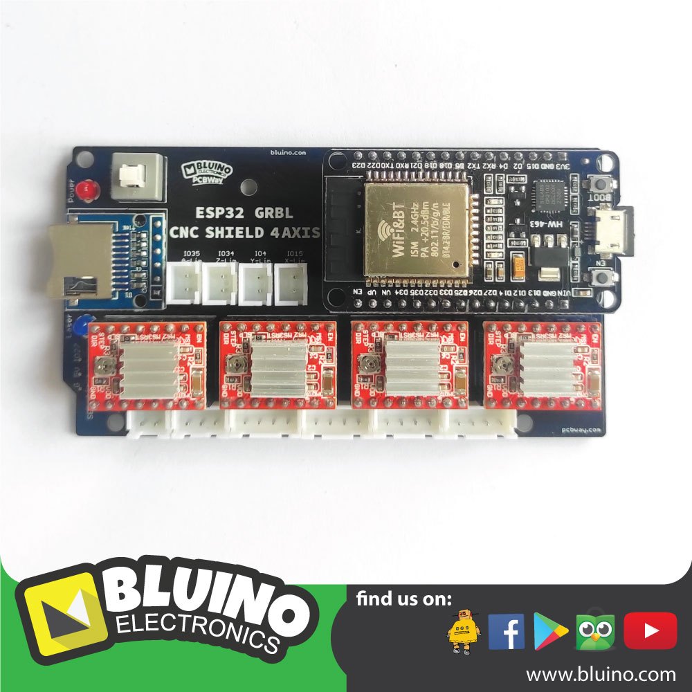 Jual ESP32 GRBL CNC Shield Wifi 4 Axis MicroSD - Drawing Engraver Arm Robot | Shopee Indonesia