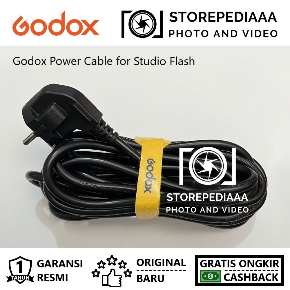 Jual Godox Power Cable for Studio Flash MS300 SK400II DP600III ...