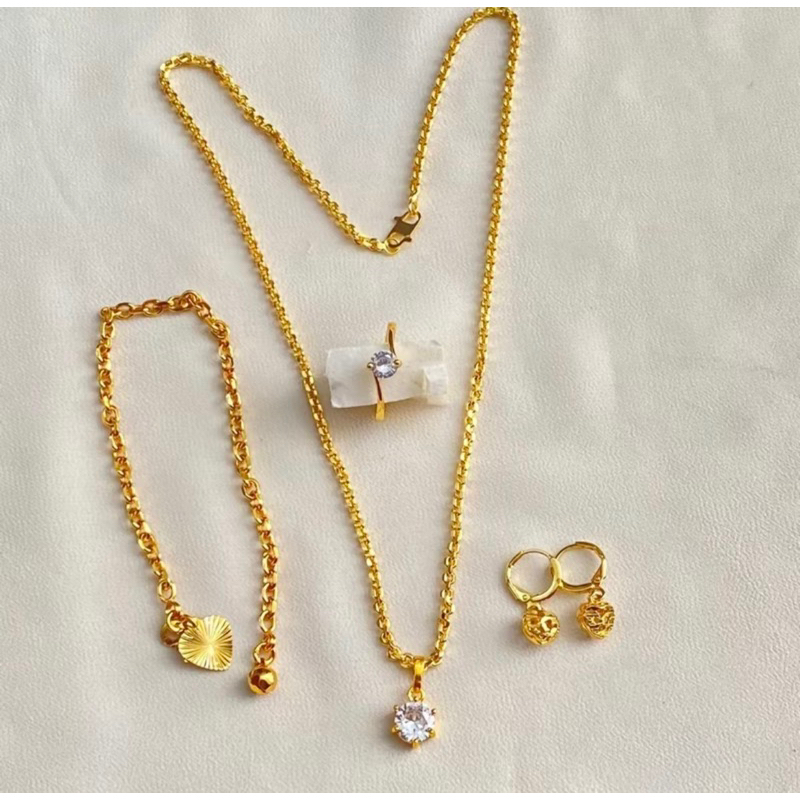 Jual SET PERHIASAN TITANIUM MEDAN PERMATA SATU CANTIK ELEGAN | Shopee ...