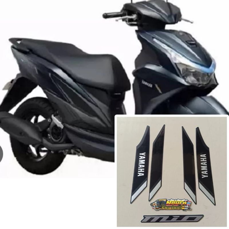Jual striping Yamaha Mio gravis 2023 2024 hitam full stiker list body ...