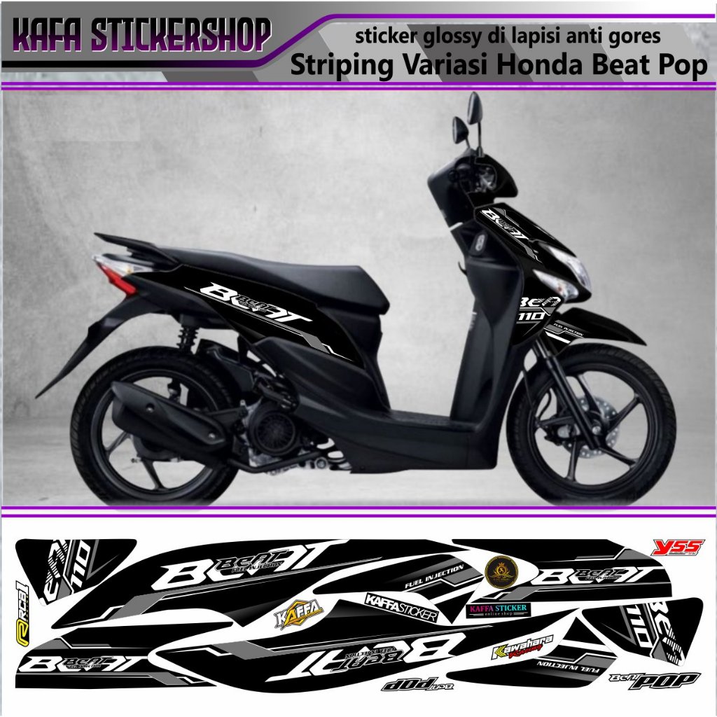Jual Striping Varias Honda Beat Pop Stiker Motif Simple LIst Custom ...