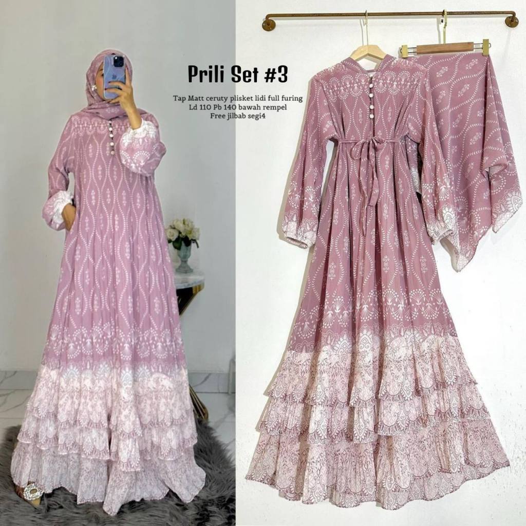 Jual READY CEK DESKRIPSI!! PRILI SET HIJAB / PRILI SET #2 / PRILI SET ...