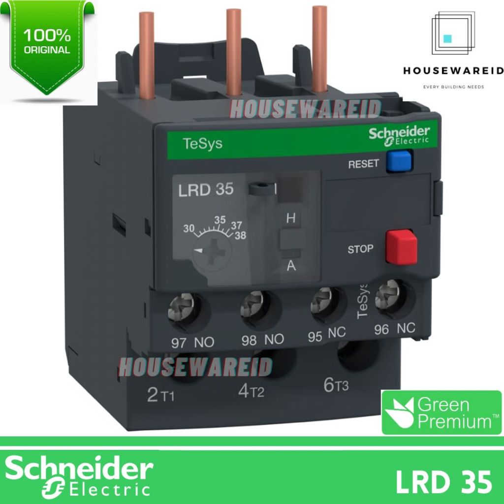 Jual Thermal Overload Relay Schneider LRD35 30A-38A Original / LRD 35 ...