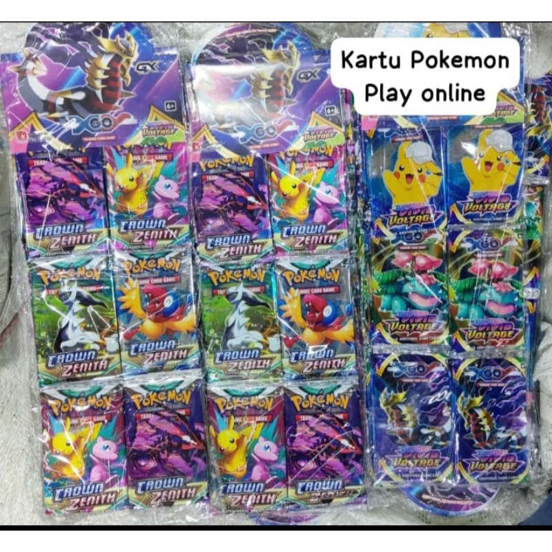Jual 12 SACHET KARTU FOIL Pokemon Kartu pokemon online TRADING CARD New ...