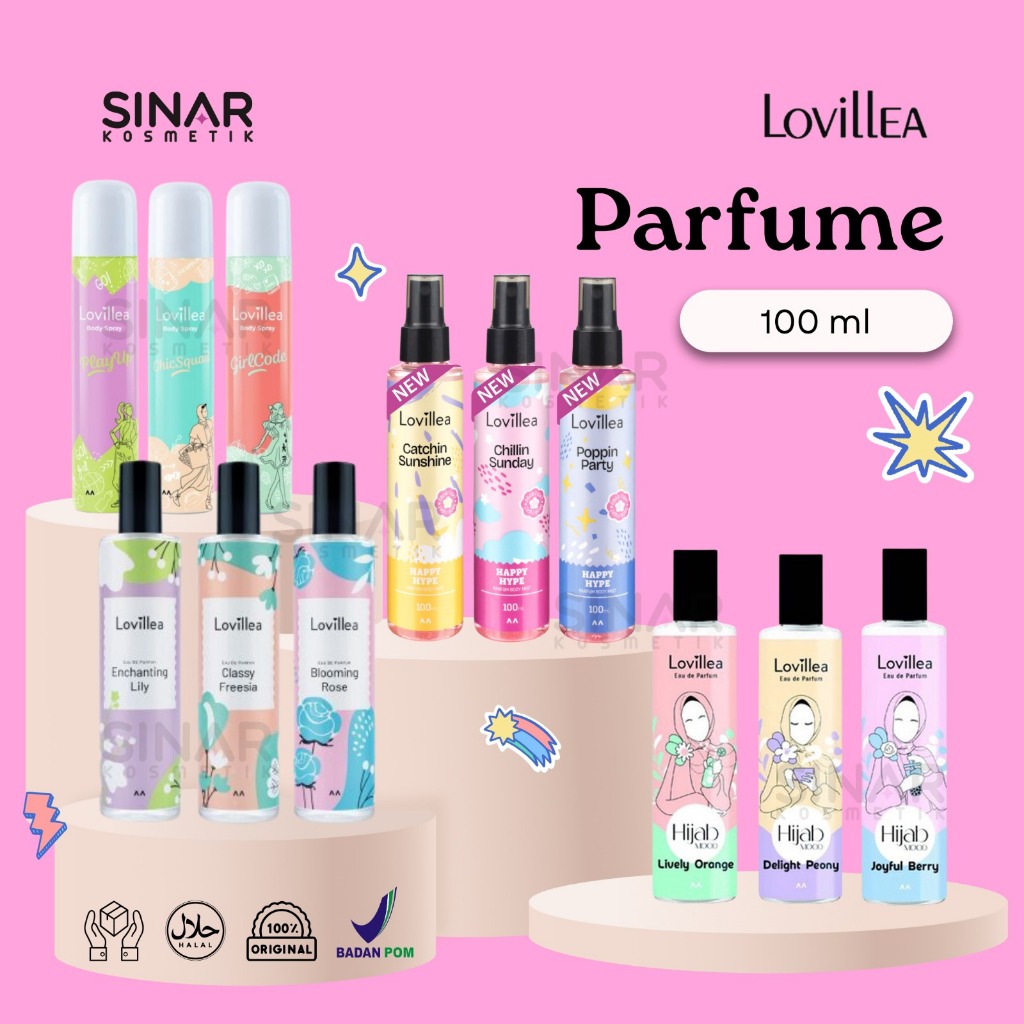 Jual Lovillea Eau De Parfum 100 ml / Love EDP Botol Kaca / Body Spray ...
