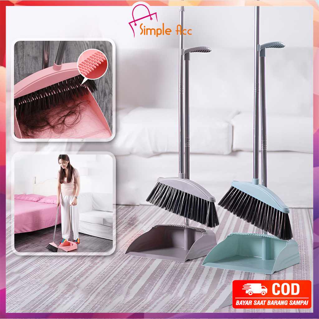 Jual DO-C1047 Sapu Pengki Set Sekop Sampah 2IN1 Dustpan Sapu Pengki ...