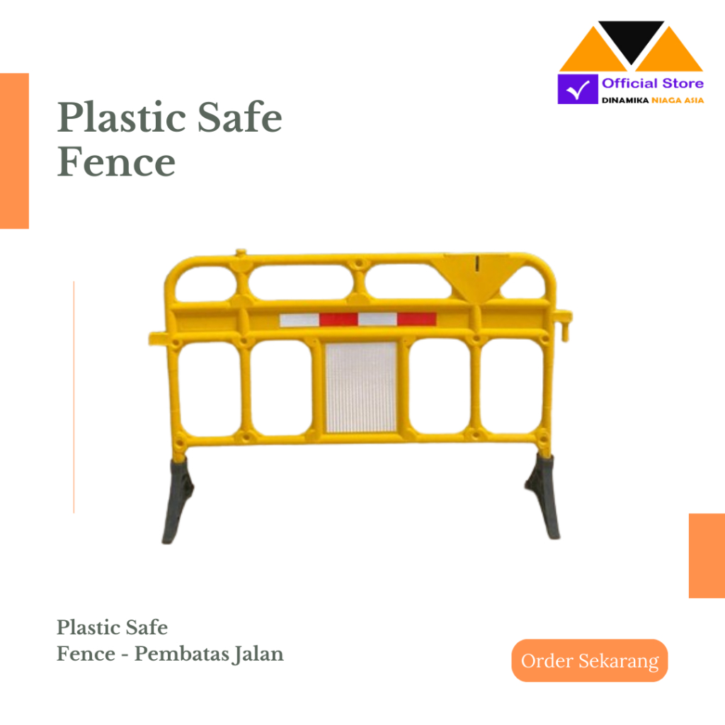 Jual Plastic Road Barrier Pembatas Jalan Safe Fence untuk Pengamanan ...