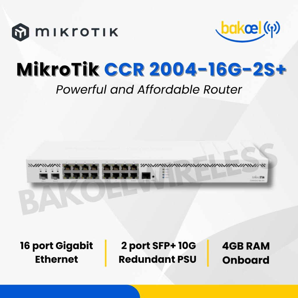 Jual MikroTik CCR2004-16G-2S+ Cloud Core Router CCR 2004 16G 2S+ | Shopee Indonesia